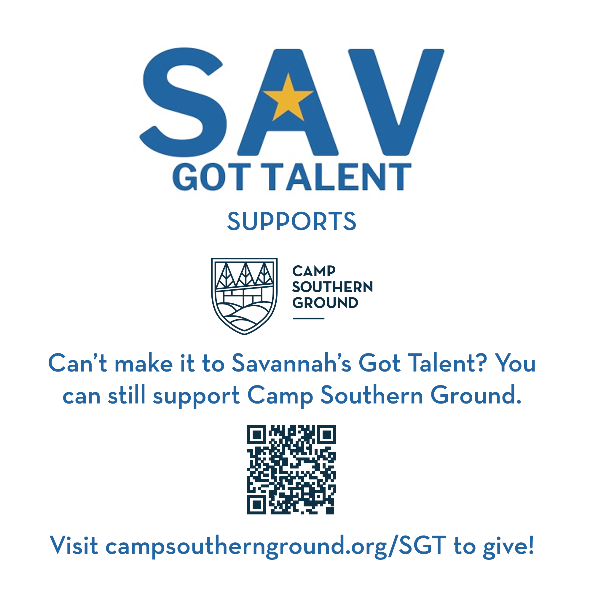 Savannah's Got Talent Supports CSG - Camp Southern Ground